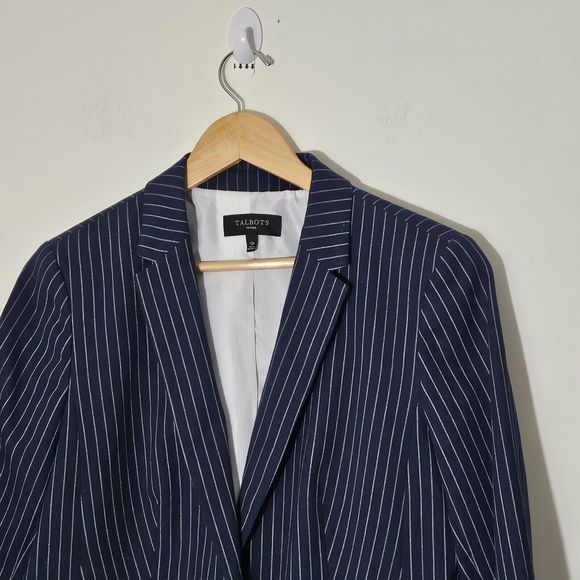Talbots | Jackets & Coats | Talbots Womens Navy Bluewhite Striped ...